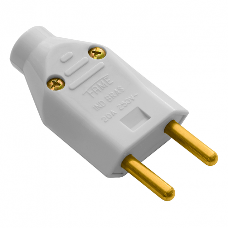 Plugue Macho 20A 2P - Fame - lojasmel