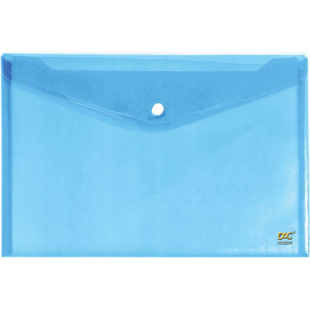 Envelope com Botão em PP A4 Azul - Dac - lojasmel