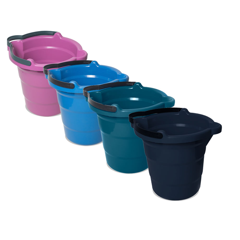 Balde Plástico Sortido 10 Litros - Plastex - lojasmel