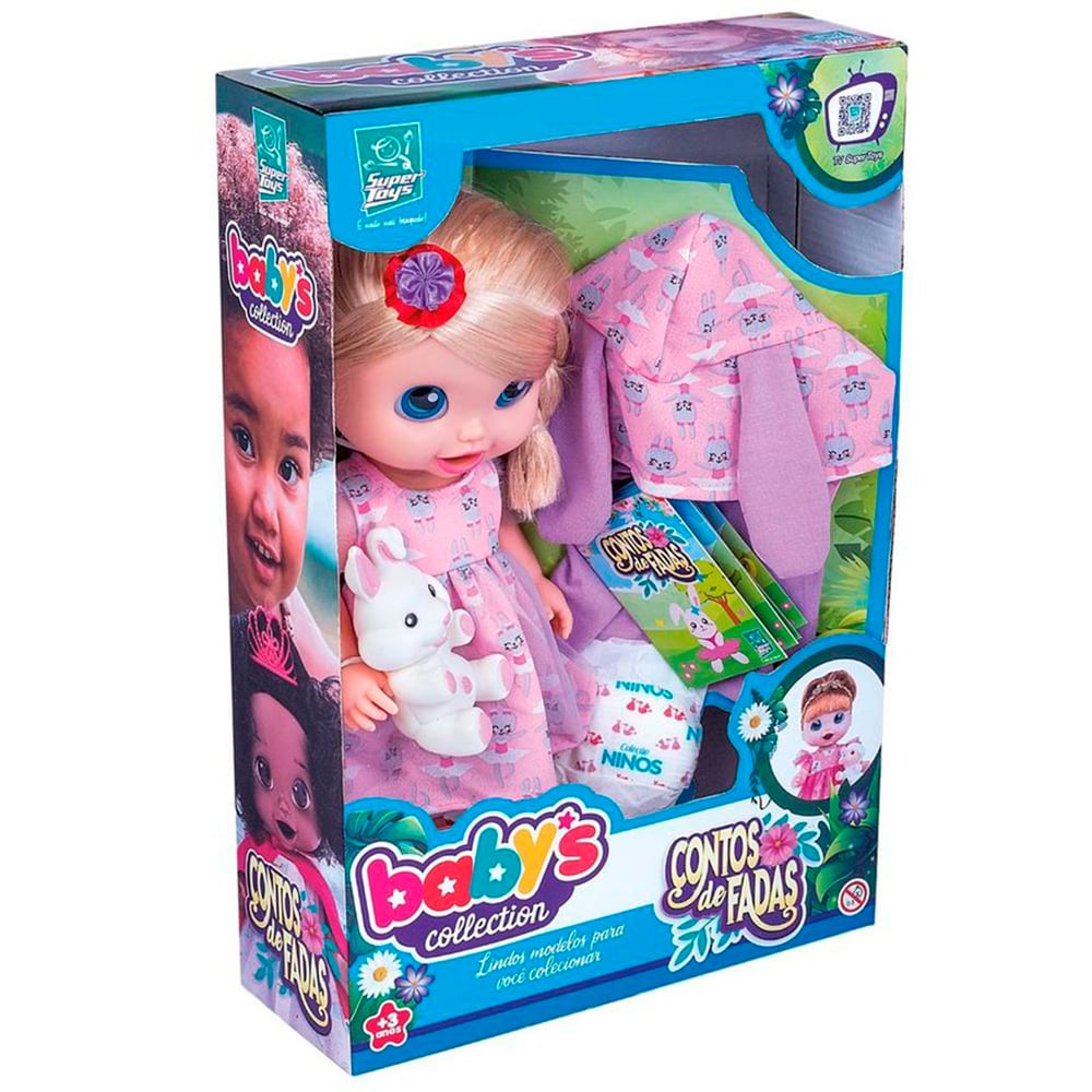 Boneca Babys Collection Conto de Fadas Loira - Super Toys - lojasmel