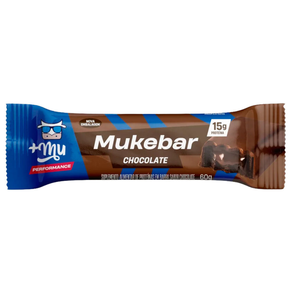 Barra de Proteína Muke Bar Chocolate 60g MMU001 - Mais Mu - lojasmel