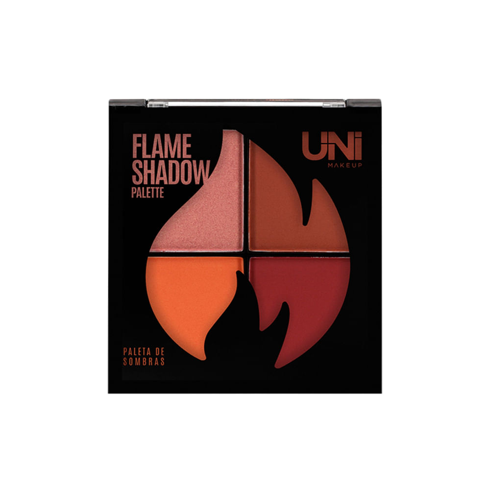 Paleta de Sombras Flame Shadow 4 Cores UNSO281D - Unimakeup - lojasmel