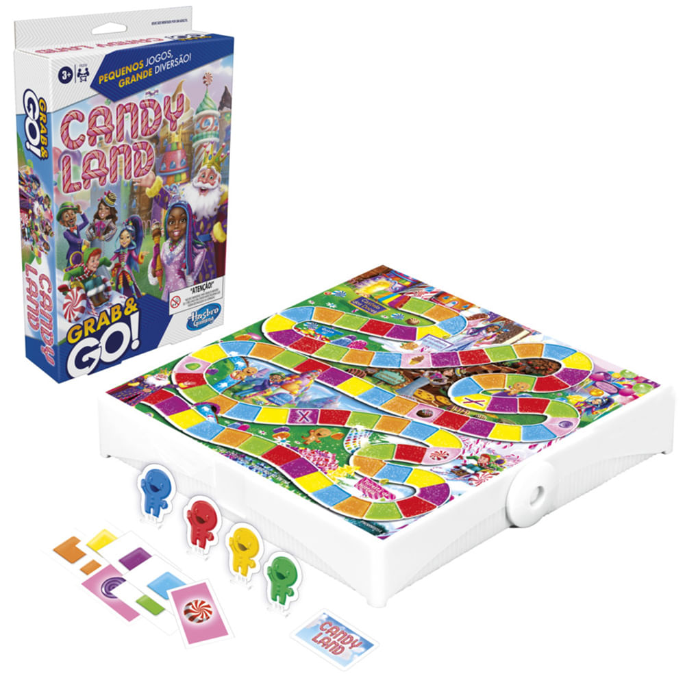 Jogo Candyland Grab & Go F8259 - Hasbro - lojasmel