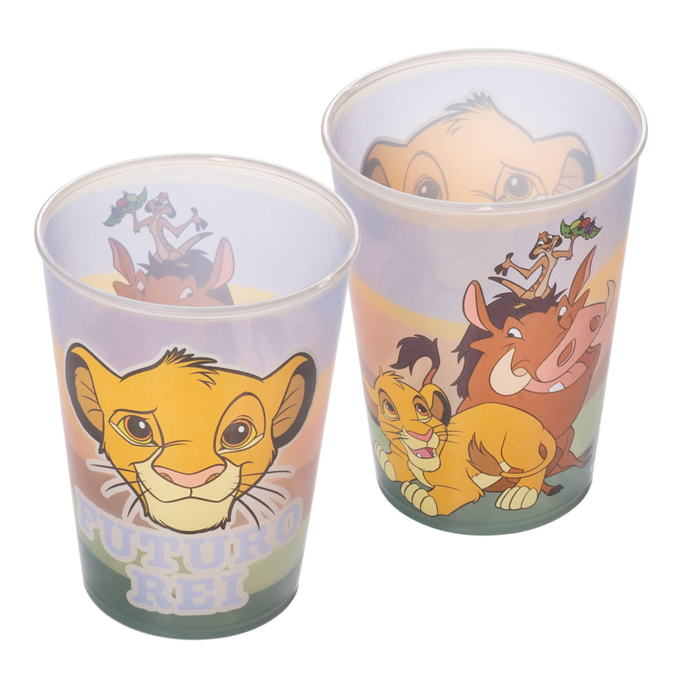 Copo Rei Leão Plástico 320ml Ref.17170 Plasútil - lojasmel