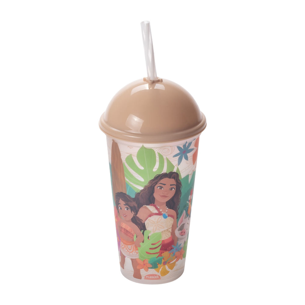 Copo Shake Moana Plástico 500ml 8146-Plasútil - lojasmel